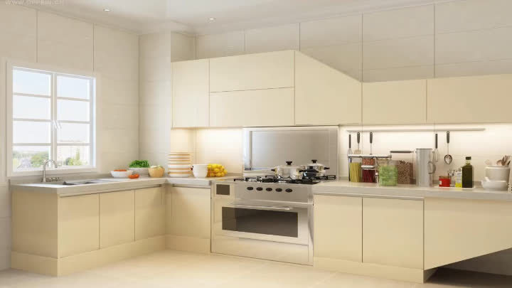 如果你家厨房面积不大又想体验围合式布局的高效性,建议你使用L型厨房