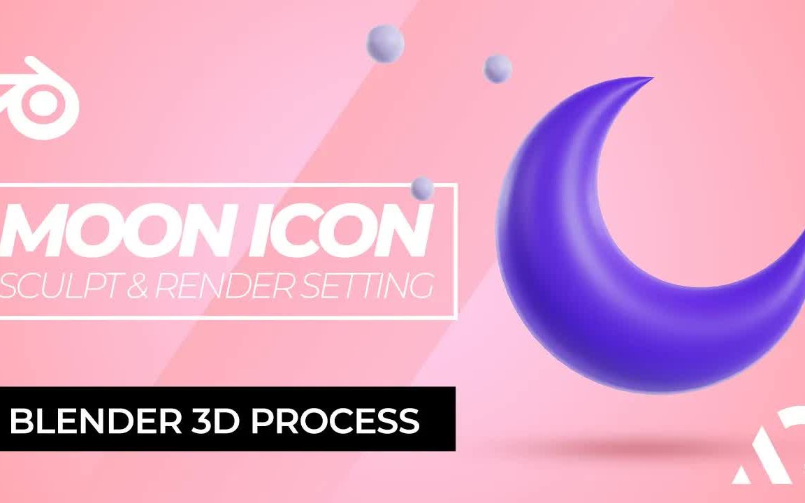 iBlender中文版插件 Blender 3D 月亮建模教程 - 让我们为基本的卡通...