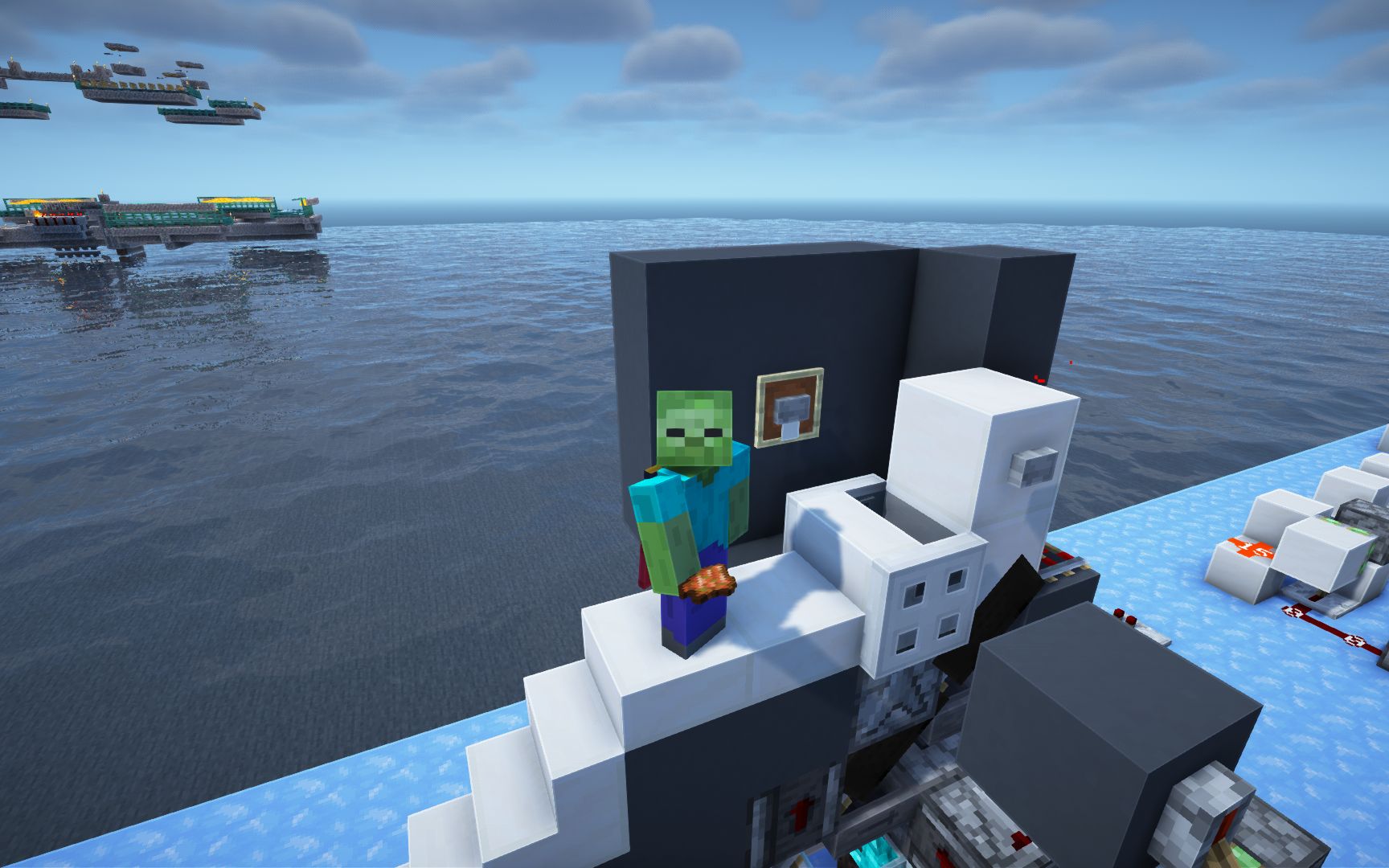 【我的世界】改进版无死角红石抽水马桶(原作者docm77)