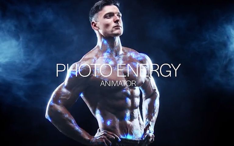 炫酷能量光线粒子蒙版照片动画师AE模板