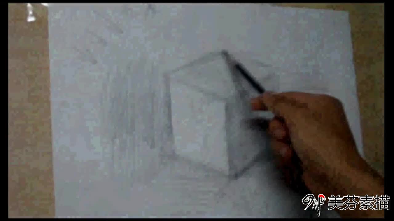 正方体形体和明暗素描的画法。正方体黑白灰三大面的表现方法素描入门