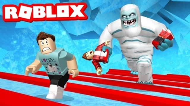 Roblox冰洞逃生 发现神秘生物!我被雪怪吃了?小飞象解说