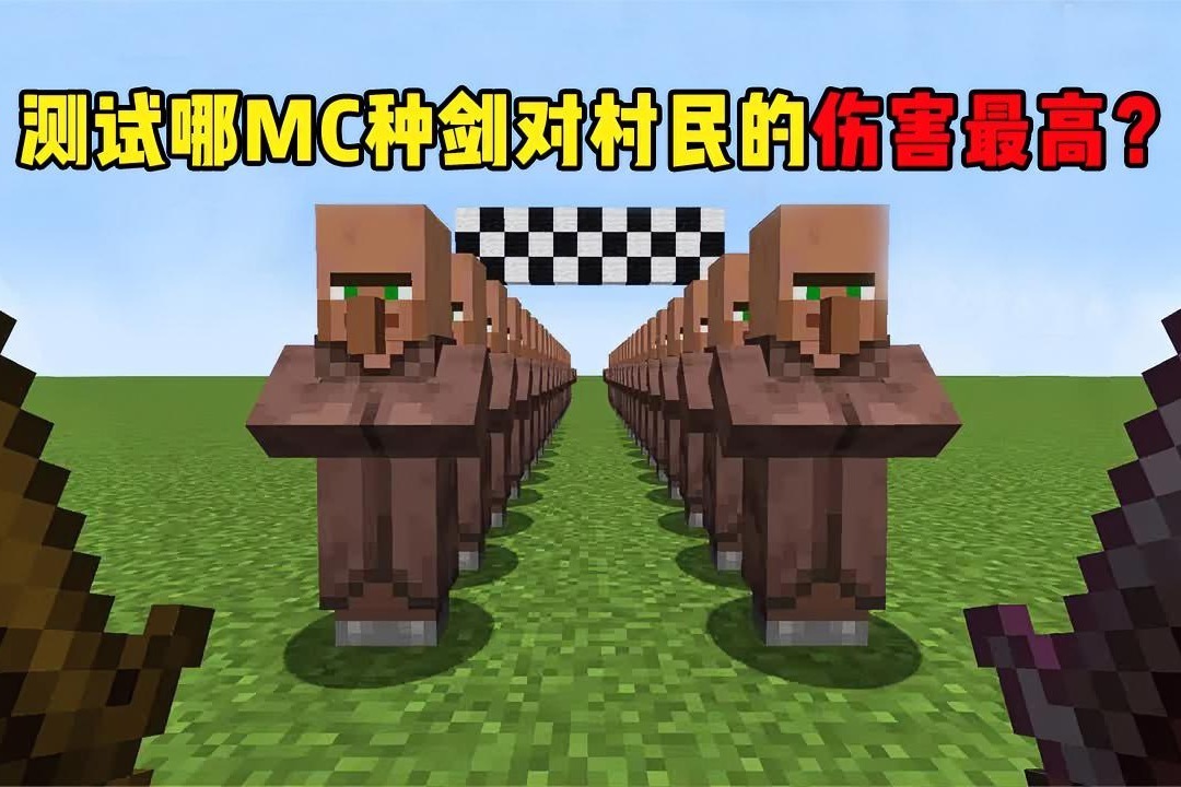 我的世界:测试哪MC种剑的伤害最高?村民均自愿参与测试!