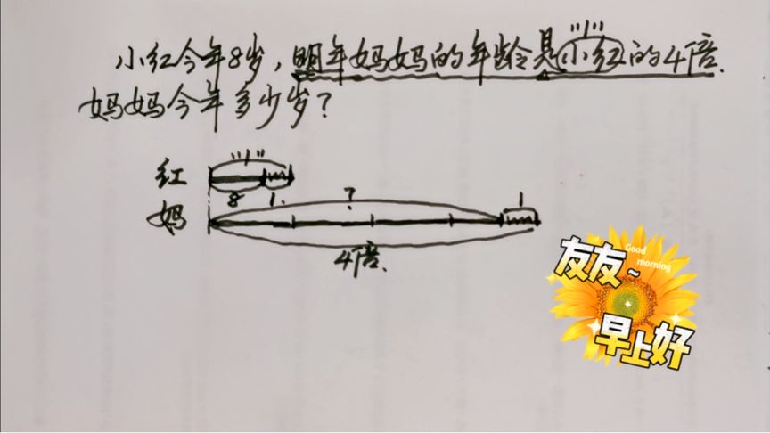 一道典型的倍数问题,掌握了这种理解题的方法,轻松解答
