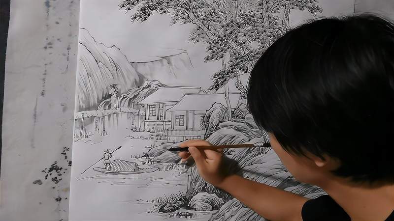 中国山水画:水墨画法