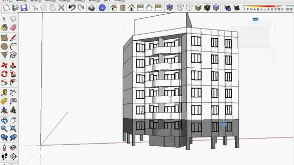SU建模 9.2.2住宅推拉及局部修饰