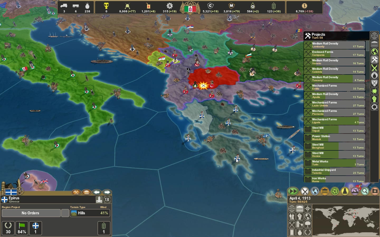 意大利炮 创造历史3 世界大战 一战 期二 攻击希腊联盟