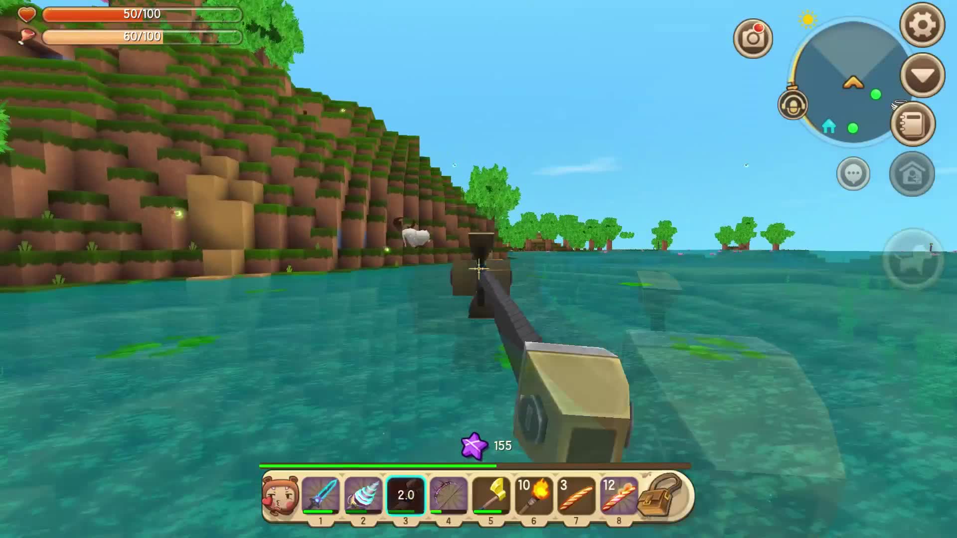 迷你世界联机高级423:我们在水中挖灰砂块,发现一个神秘地牢