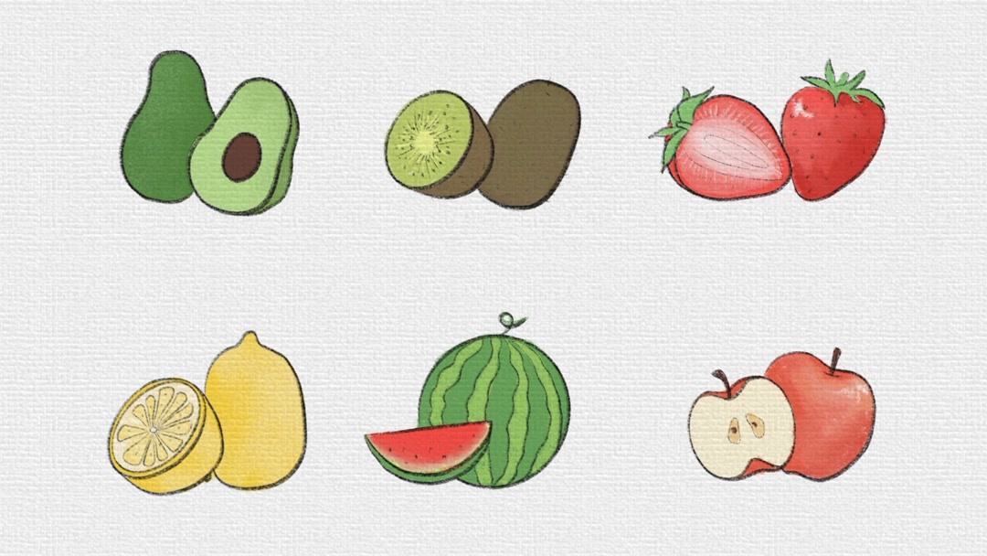 简单又好看的水果简笔画教程,你学会了吗?你认出了几种水果?