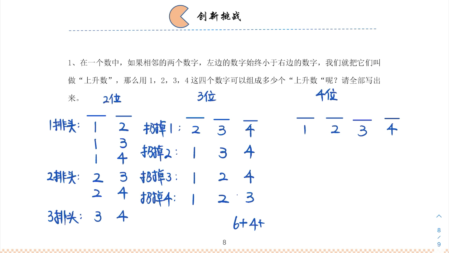 第1讲 组数中的枚举(创新挑战)