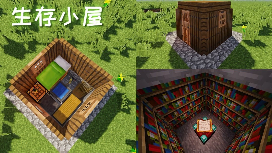 我的世界:麻雀虽小五脏俱全,3x3生存小屋