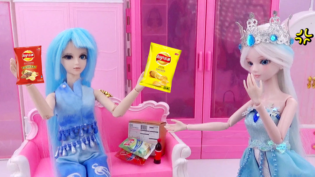 叶罗丽故事 冰公主网购的零食去哪了?原来被水王子偷吃了