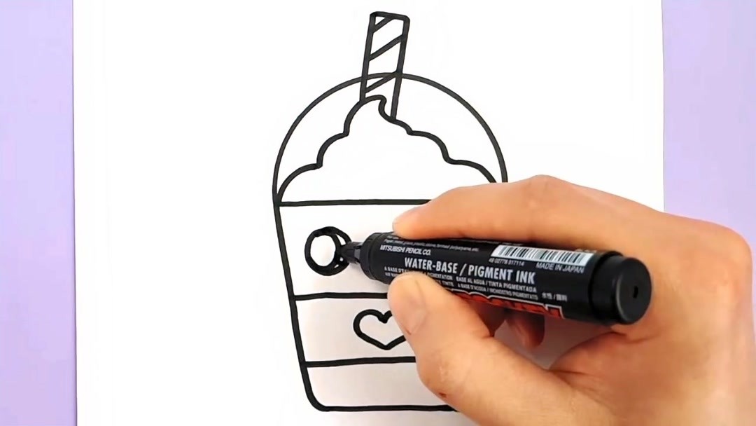 我的视频爱画画奶茶杯子