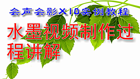 会声会影X10教程38: 水墨效果视频制作过程讲解