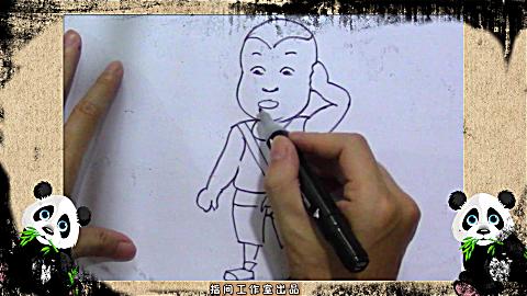 儿童版光头强创意益智简笔画: 《熊出没之熊熊乐园》动漫人物绘画