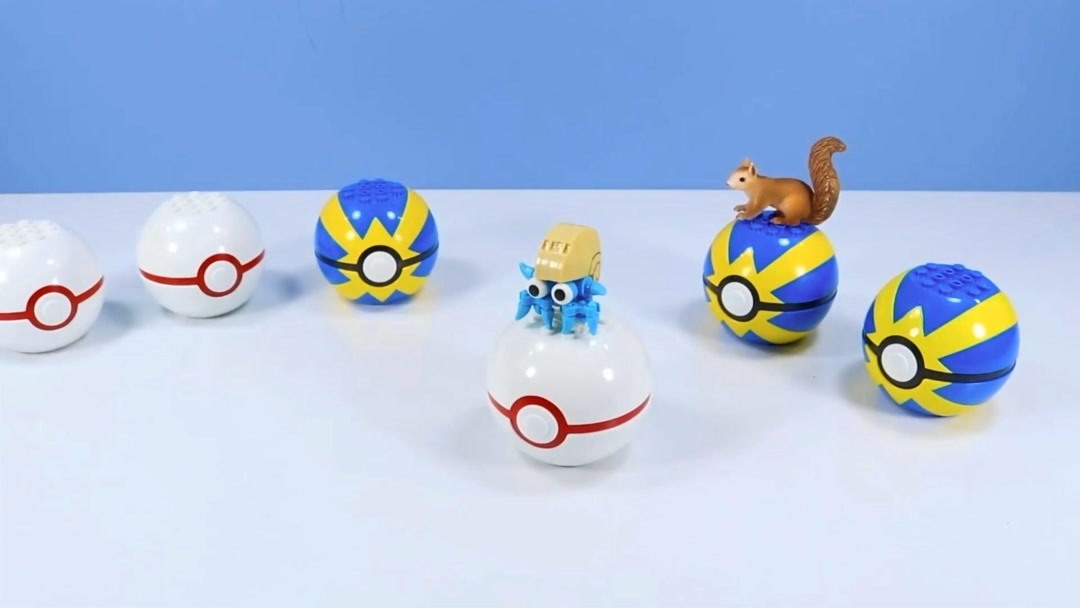 神奇宝贝球的神秘宝可梦你都认得吗?乐高积木精灵宝可梦玩具