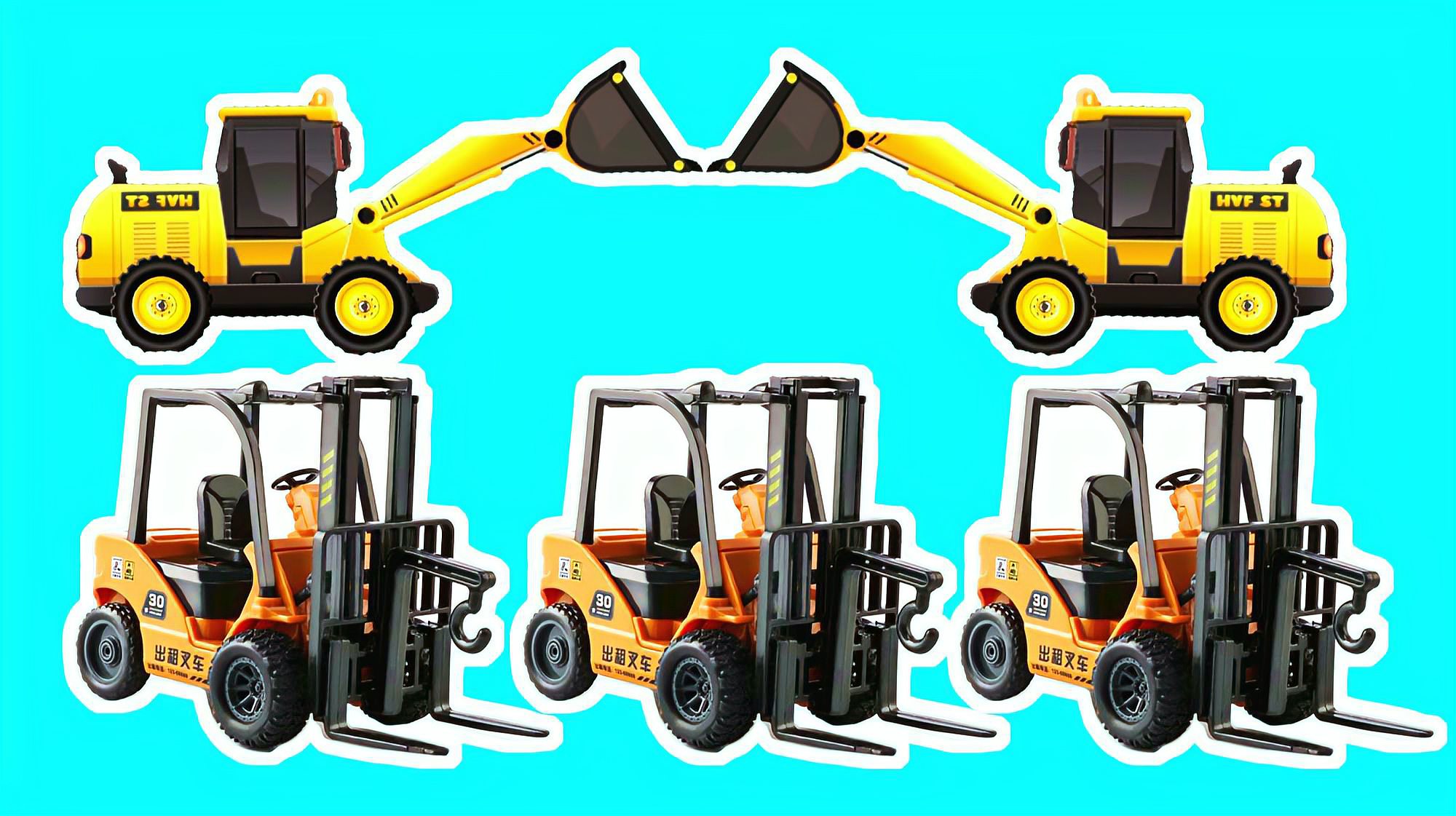 挖掘机 推土机 卡车工作视频 工程车施工动画合集26