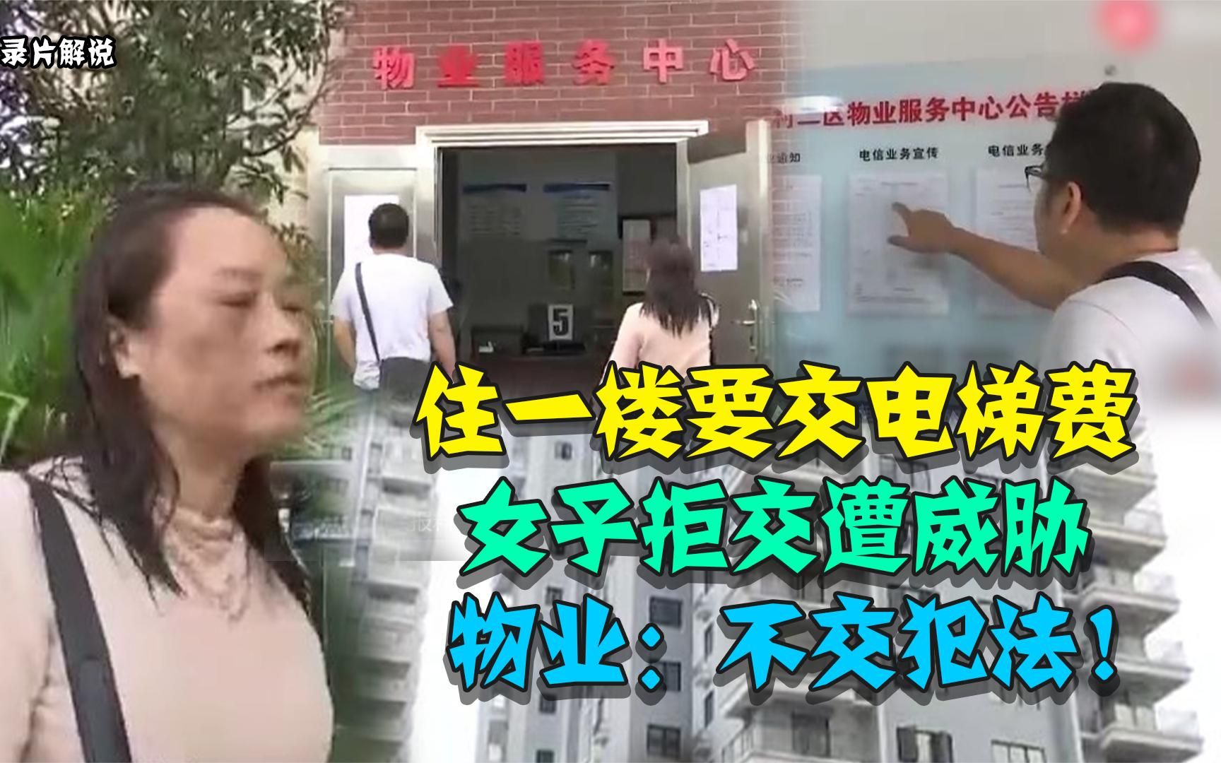 住一楼要交电梯费,女子拒交遭威胁,物业:住哪都得交! 纪录片