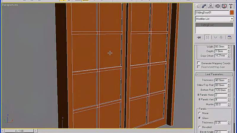 实例44 推拉门——《3ds Max+VRay效果图制作》王玉梅