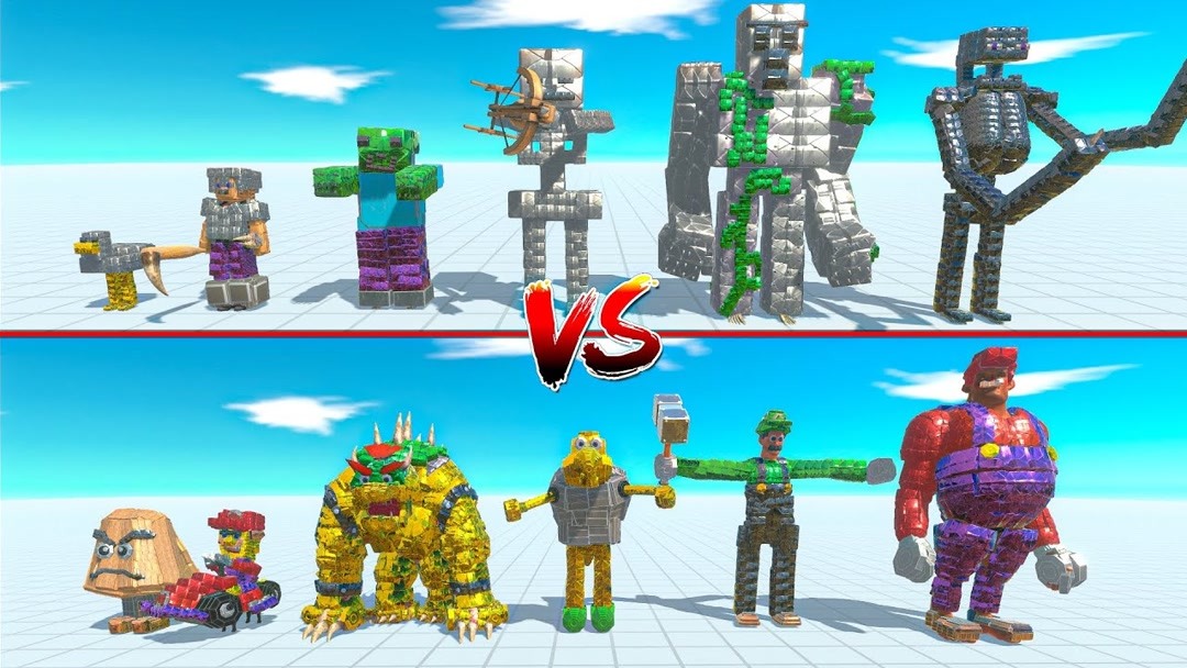 动物战争模拟器 我的世界的任务对决马里奥的小部队