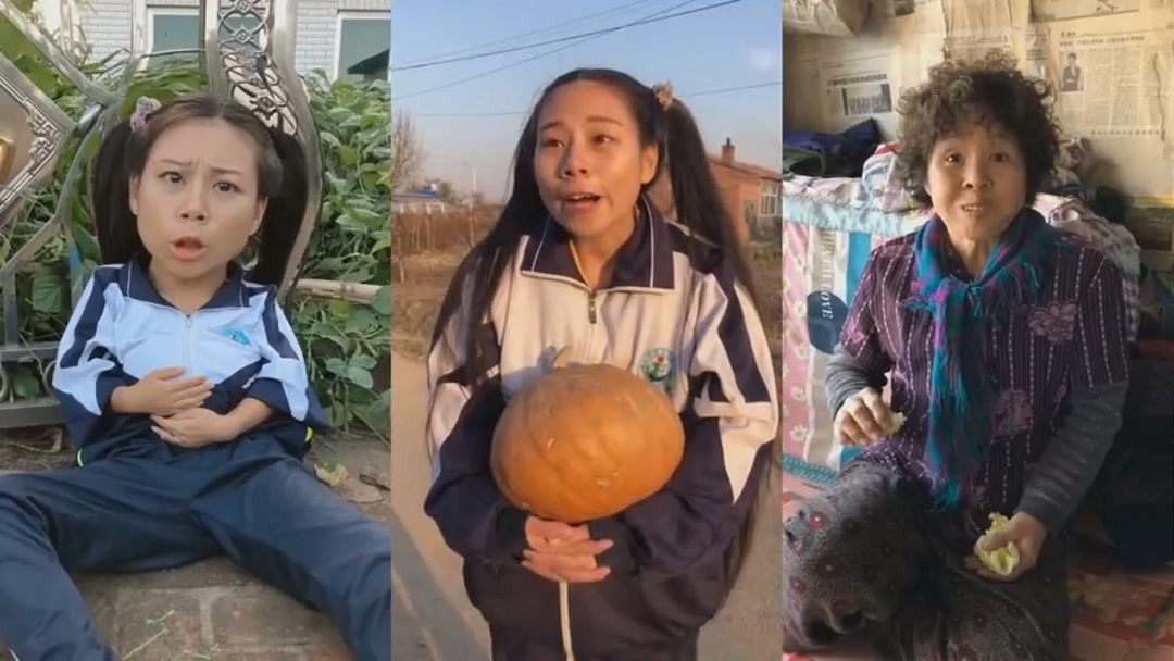 搞笑农村囧事:这一个南瓜都能当推车,老妈真的会同意吗