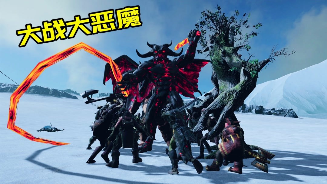 魔幻战争模拟器:所有兵种一起挑战大恶魔,能成功吗?