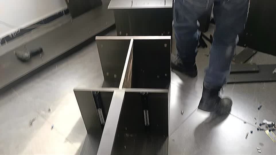 老板的办公桌正在给他安装看看怎么安装