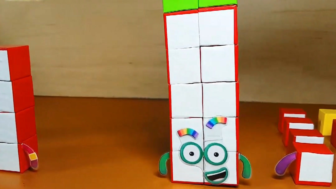 数字积木 早教动画:这是数字几呢?玩滑板特别厉害哦!