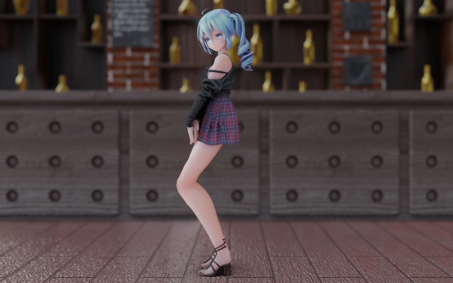 【固定镜头/布料解算】Miku-小鹿乱撞