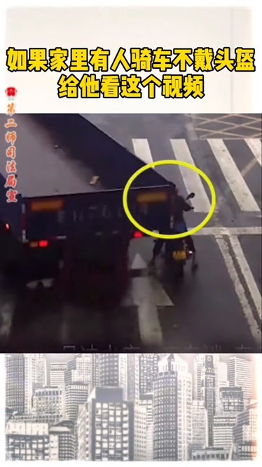 骑车注意佩戴安全头盔