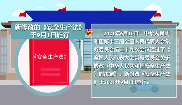 9月1日正式施行新修订的《安全生产法》