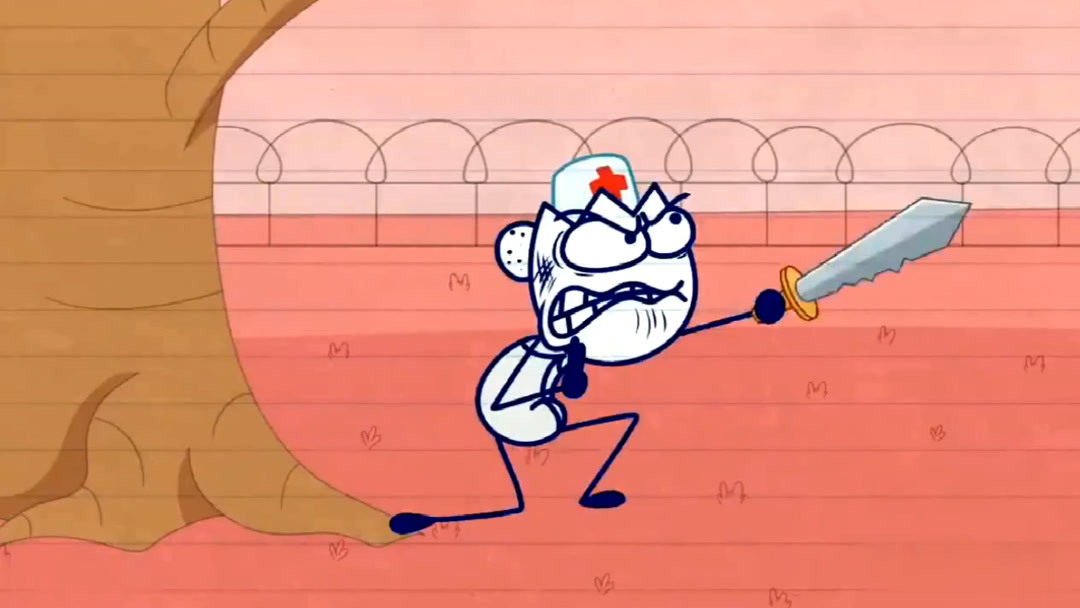 铅笔人动画:病毒来袭,莱特独自奋力对抗病毒