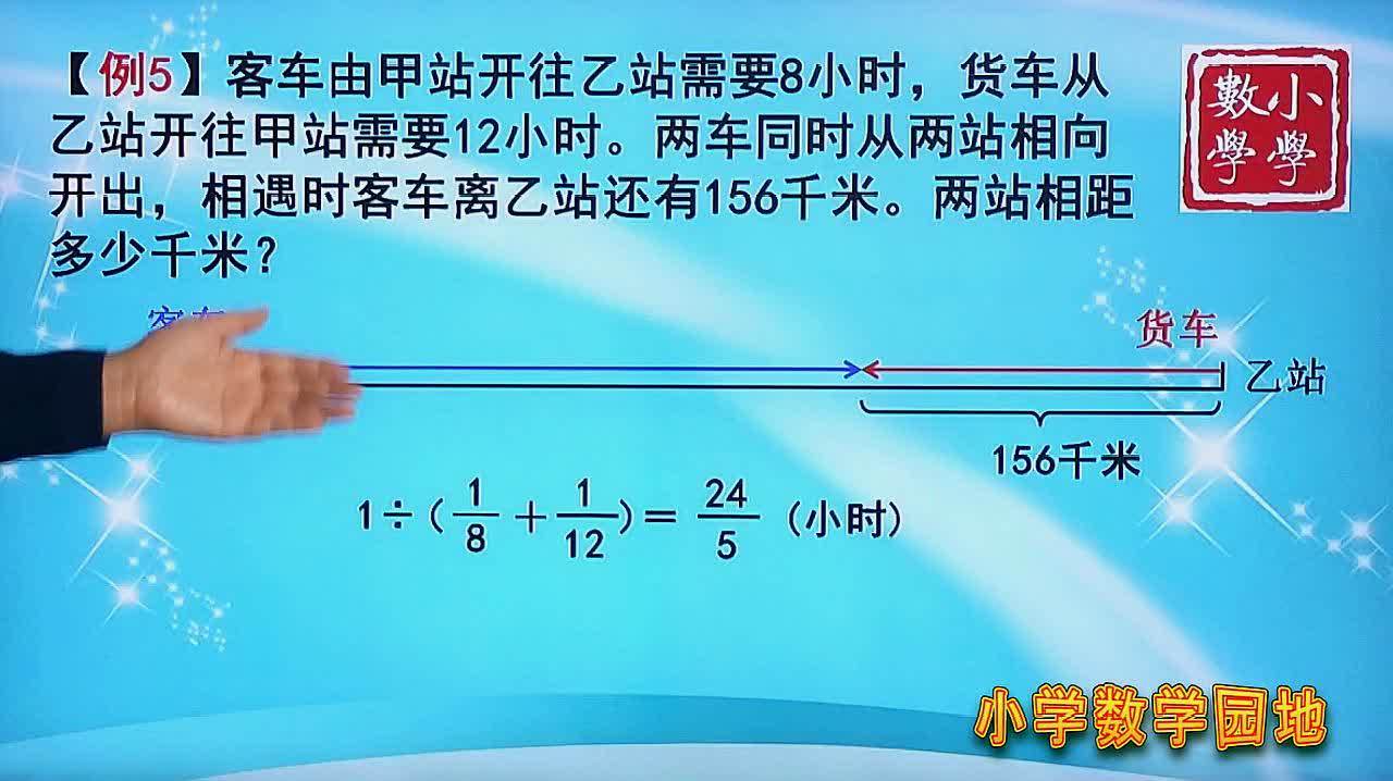 六年级奥数辅导培训课 看上去是行程问题 但需用工程问题方法解决