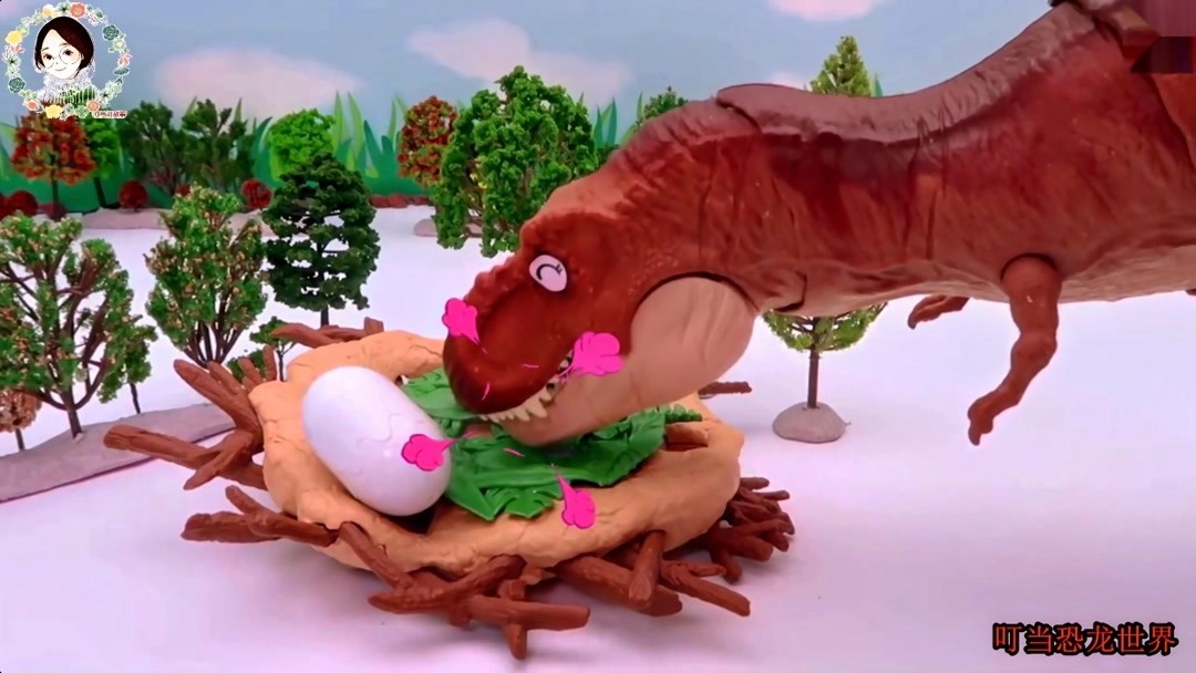 超级无敌霸王龙从侏罗纪恐龙世界冲出来,偷吃了恐龙妈妈的恐龙蛋