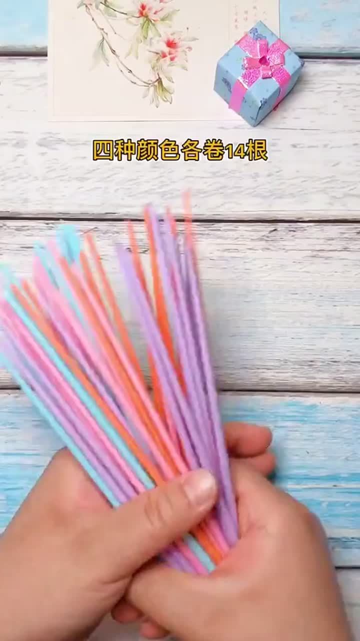用纸棍尝试卷一个笔筒,效果还可以嘛!十万个怎么做