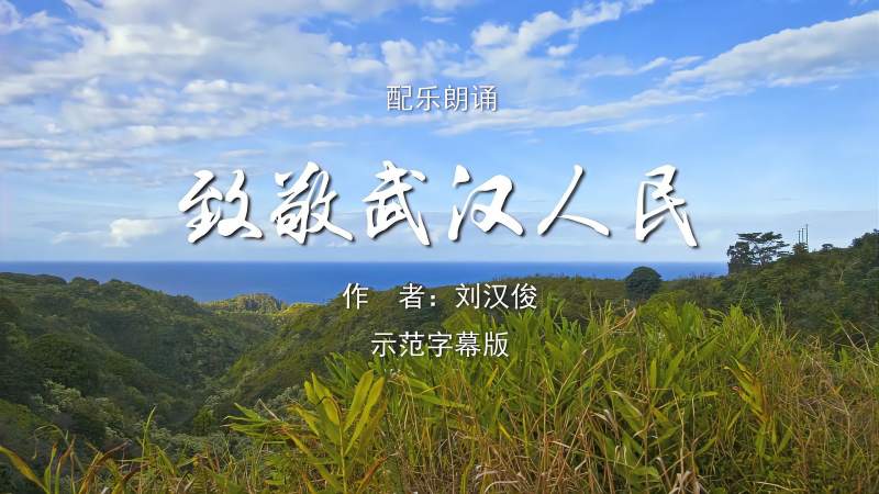 致敬武汉人民 少儿童抗疫诗歌朗诵配乐伴奏舞台演出LED背景大