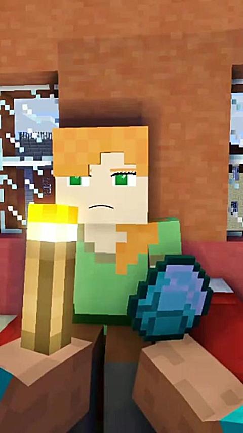   我的世界:你们觉得她看到蜡烛了吗?