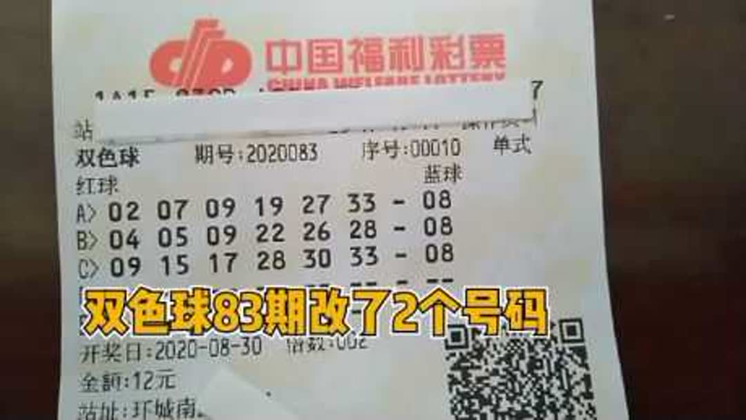 双色球83期3注追上期号码 两注改了2个号码 看今晚能出几个?