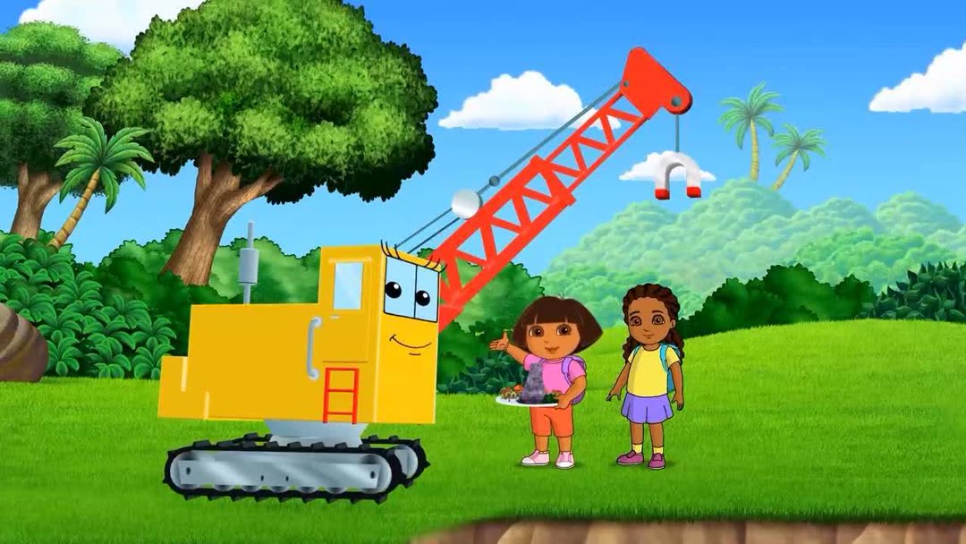 爱探险的朵拉,捡起金属板英语怎么读,就让朵拉来告诉你吧