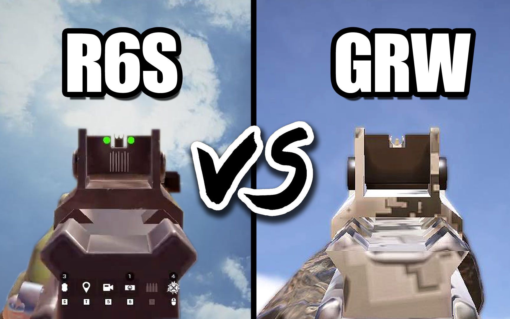 同门内斗:彩虹6号围攻vs幽灵行动荒野:后坐力对比【Rainbow 6 Siege ...