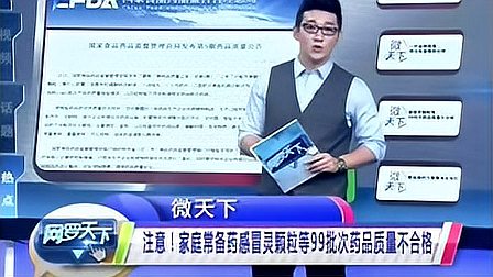 注意!家庭常备药感冒灵颗粒等99批次药品质量不合格[网罗天下]
