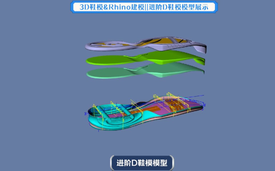 3D鞋模Rhino建模,进阶D鞋模模型结构