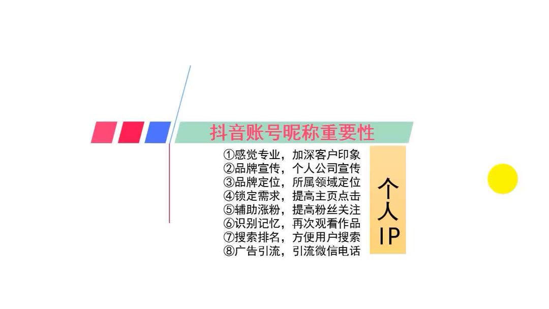 新抖音营销:如何设置抖音账户昵称,抖音昵称组合公式?