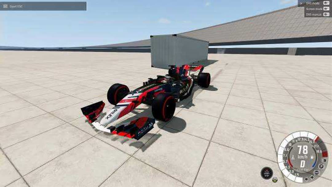 BeamNG 集装箱结实吗?F1赛车撞击下!