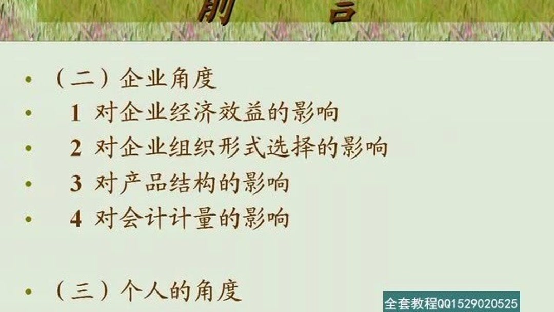 南开大学税收理论与实务 27讲 视频教程