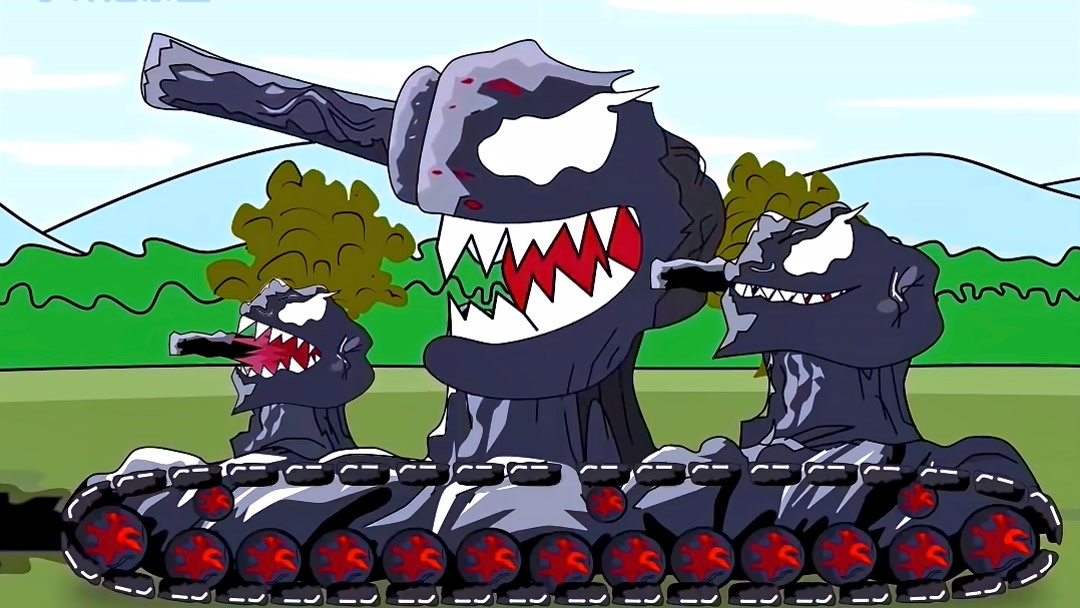 坦克世界动画 美队坦克喜提盾牌!毒液降临世界侵染坦克!