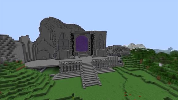 《我的世界》建造最好看最大的地狱门,看起来像魔兽世界黑暗之门