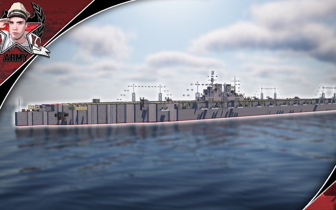 [我的世界] WW2 HMS 哈巴库克号概念航空母舰