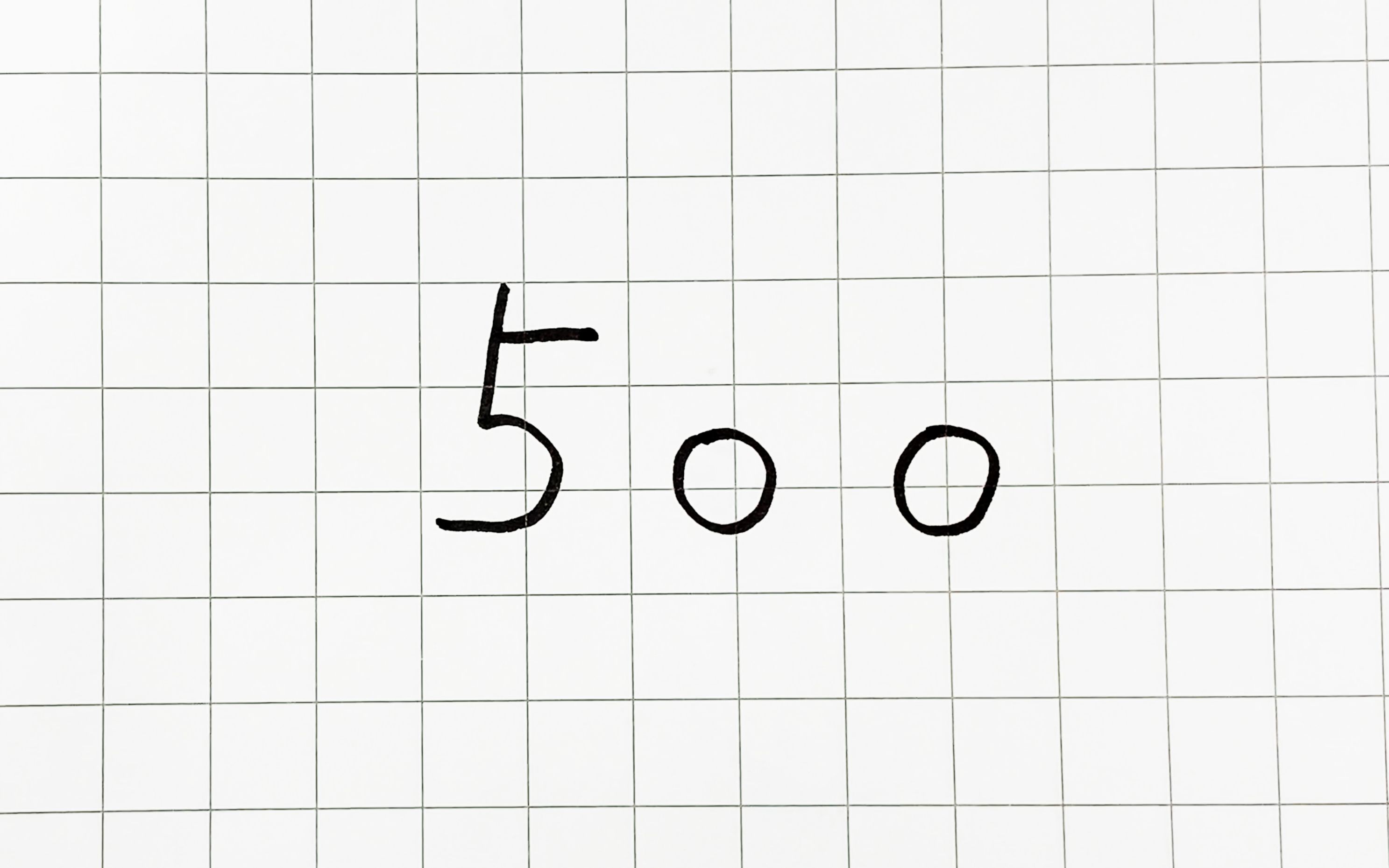 用数字500画一只睡觉的小猫咪,太可爱了!