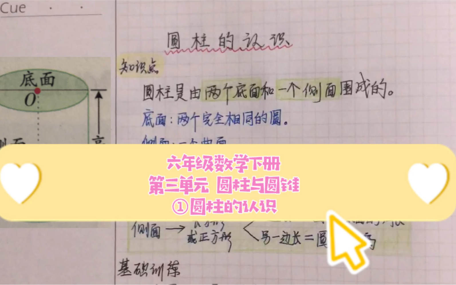圆柱的认识|六年级数学下册基础知识讲解,第三单元《圆柱与圆锥》